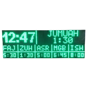 Large Smart Prayer Salah Namaz Times LED Digital Clock Display Masjid