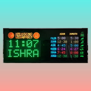 [FB0LA] MultiColor LED Namaz Times Indicator Board & Display